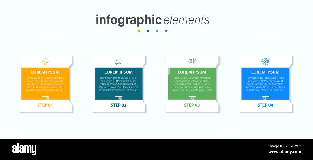 Vector Infographic label design template with icons and 4 options or ...
