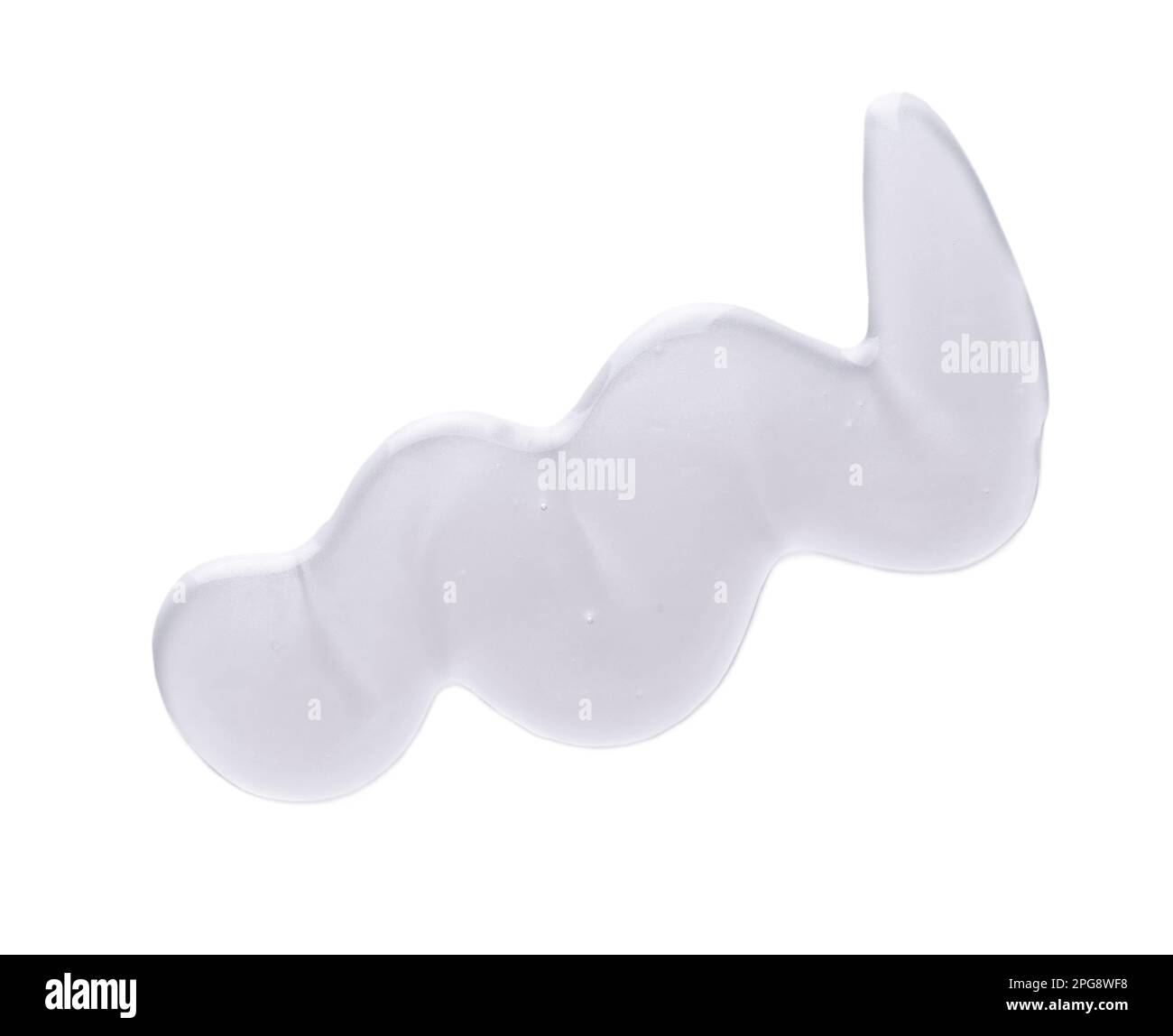 Sample of transparent shower gel on white background, top view Stock ...