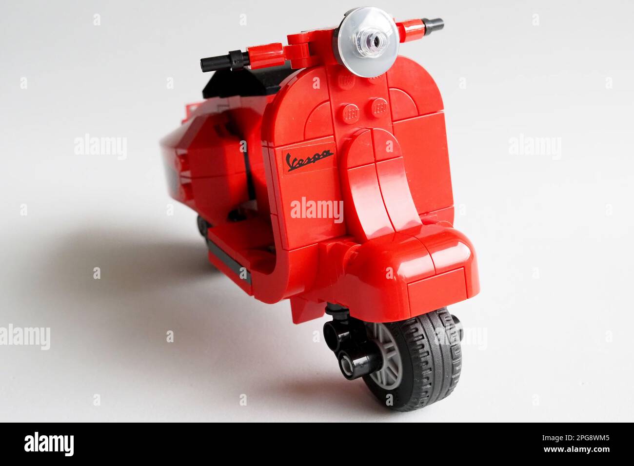 In this Illustration. Model of the red Vespa made by Lego in a limited ...