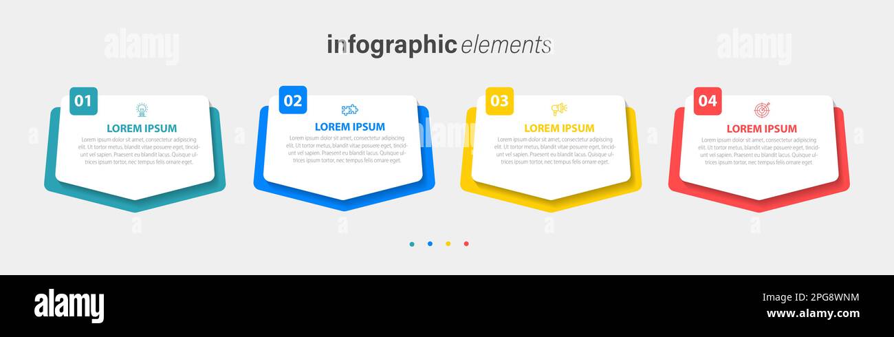 Vector Infographic label design template with icons and 4 options or ...