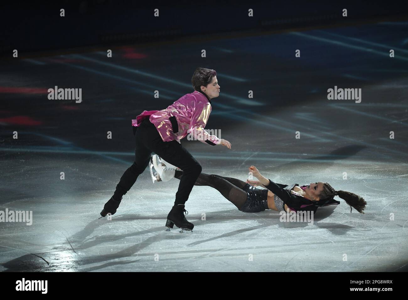 Moscow. Figure skaters Vasilisa Kaganovskaya and Valery Angelopol ...