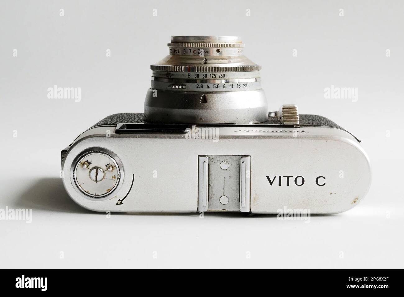 In this Illustration. Old Voigtländer Vito C film camera, manufactured ...