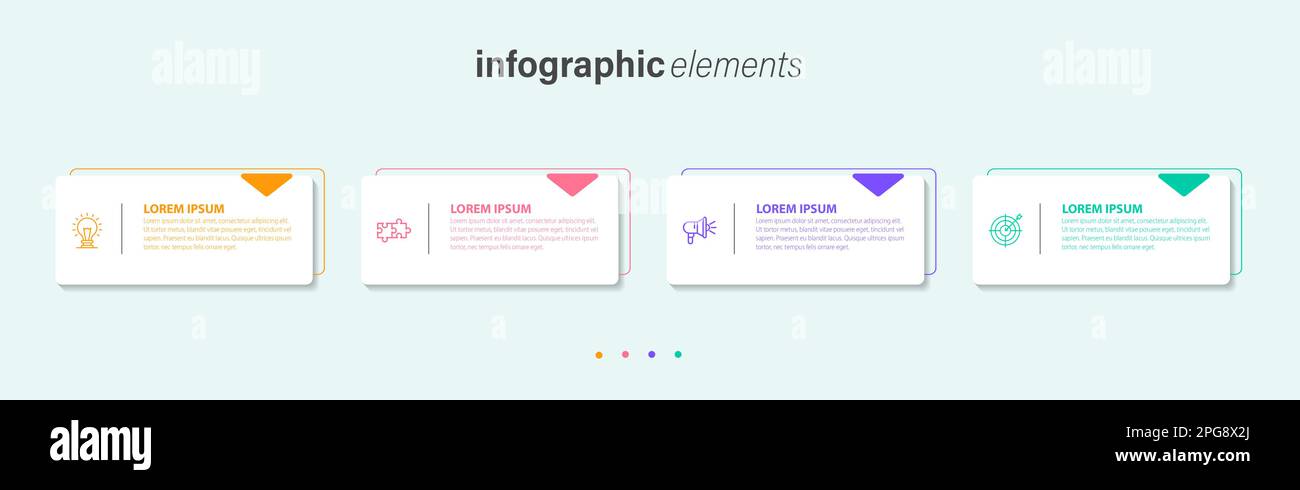 Vector Infographic label design template with icons and 4 options or ...