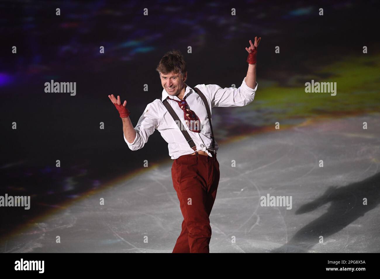 Moscow. Figure skater Alexei Yagudin performs at the 'Russian Challenge ...
