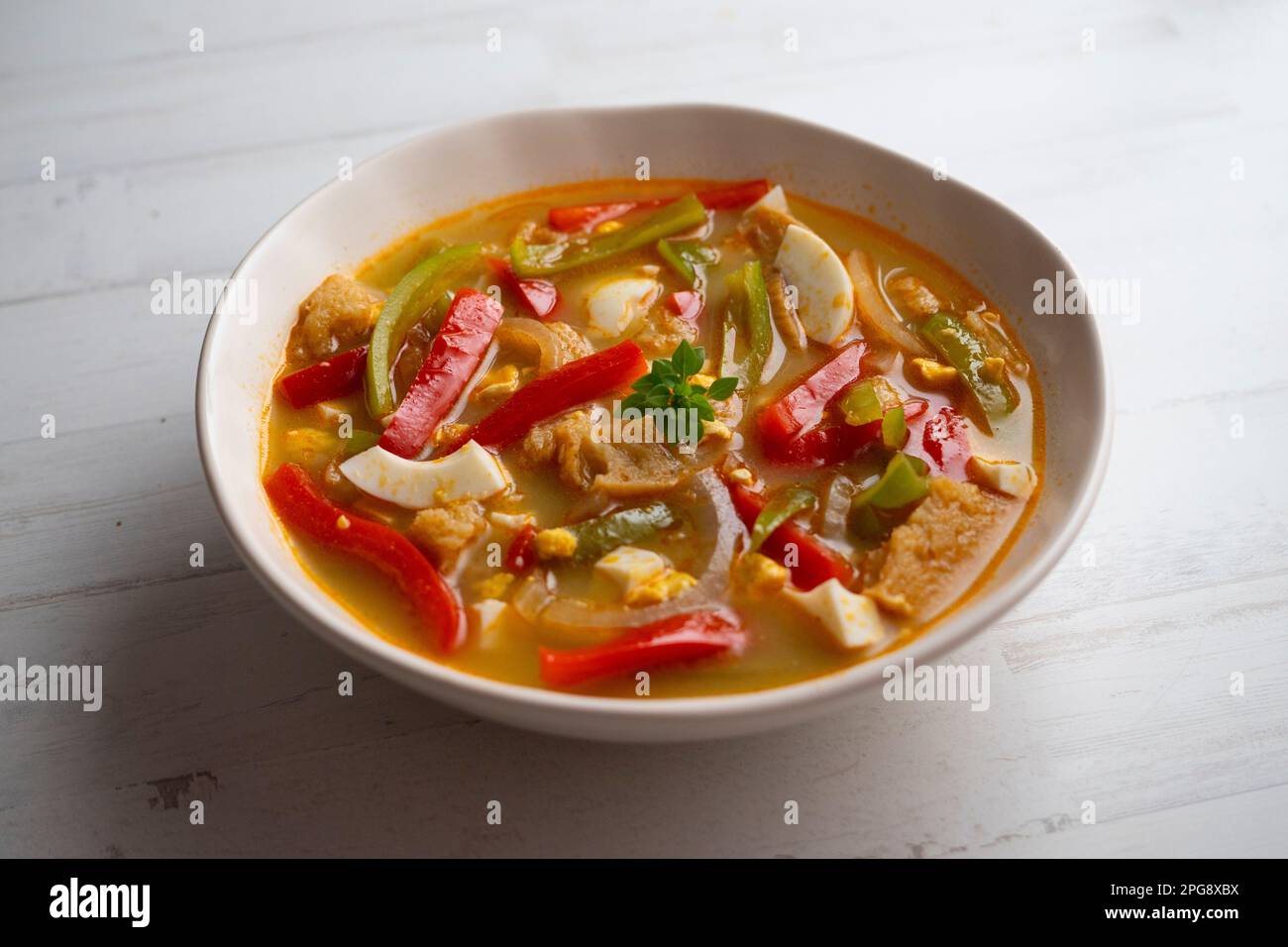 Pepper soup traditional Spanish recipe Stock Photo - Alamy