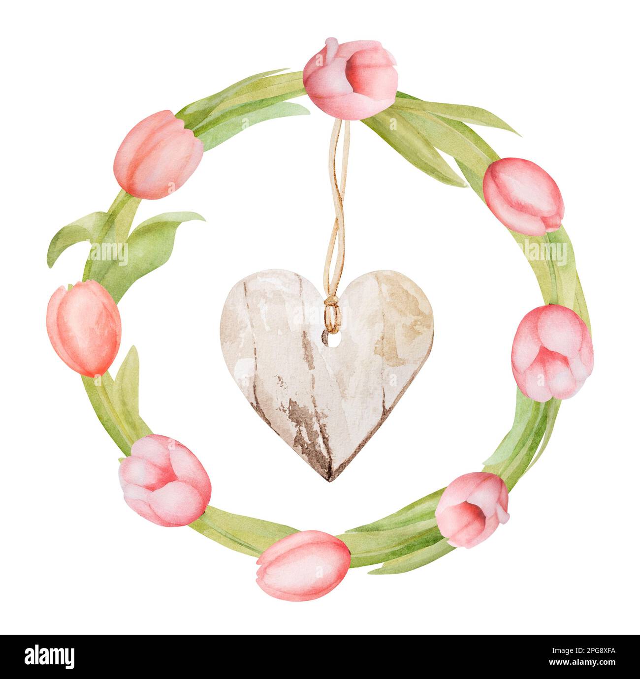 Spring flowers watercolor paintings Stock Photo - Alamy