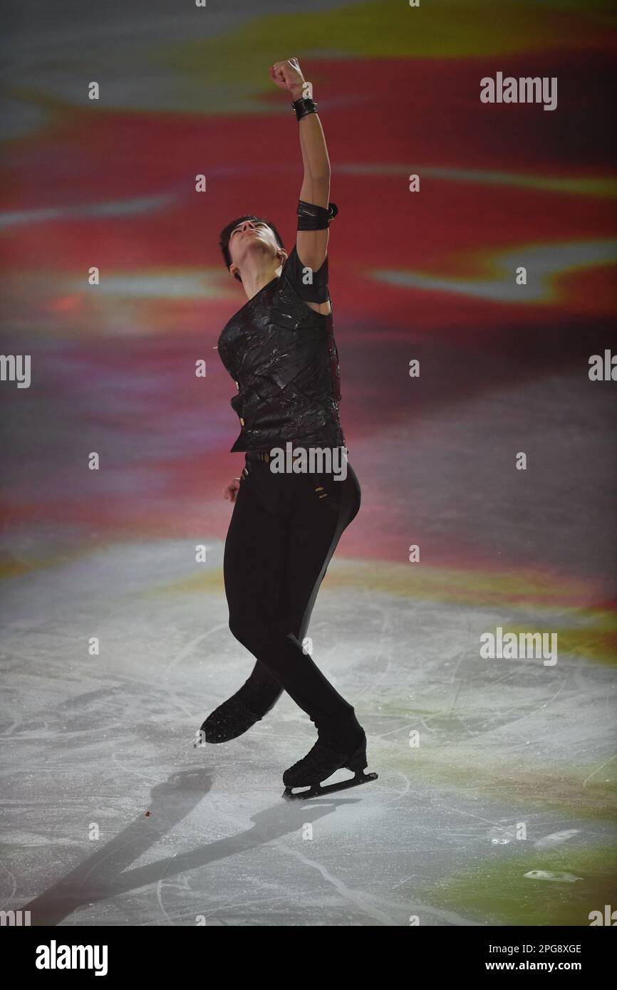 Moscow. Figure skater Pyotr Gumennik performs at the 'Russian Challenge ...