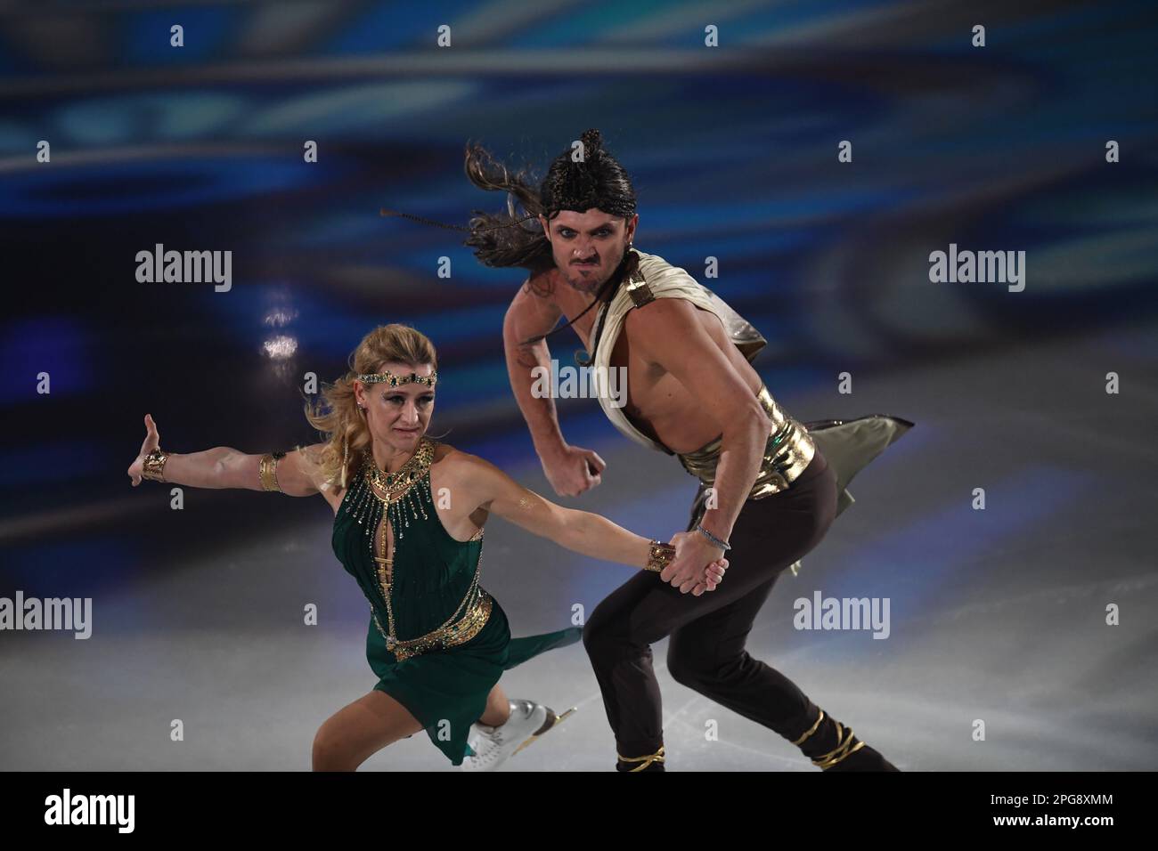 Moscow. Figure skaters Tatiana Volosozhar and Maxim Maxaim Trankov ...