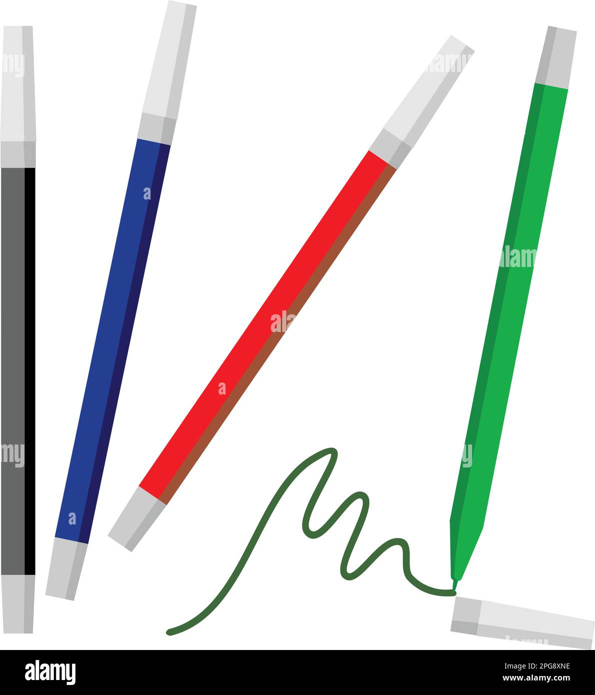 Color Marker Stationary Vector Stock Vector Image & Art - Alamy