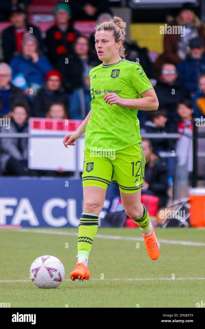 Manchester United midfielder Hayley Ladd (12) during the Lewes FC Women ...