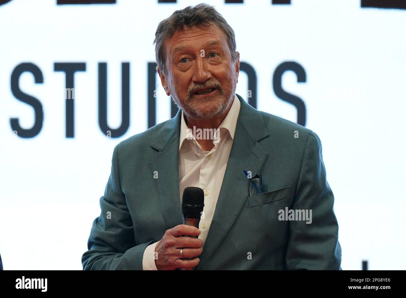 Peaky Blinders creator Steven Knight speaking at Digbeth Loc. Studios ...