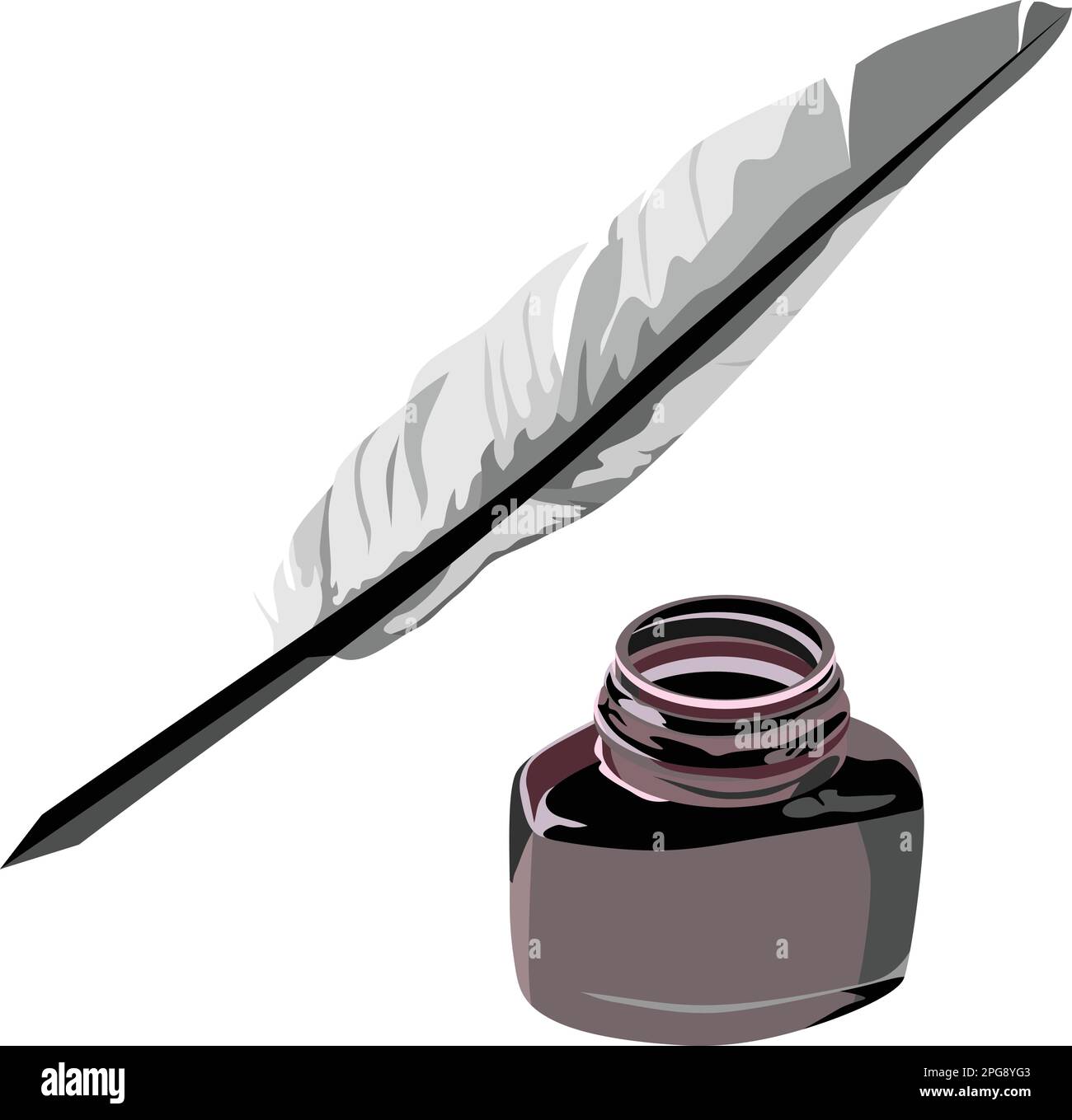 Black Ink Old Stationary Vector Stock Vector Image & Art - Alamy