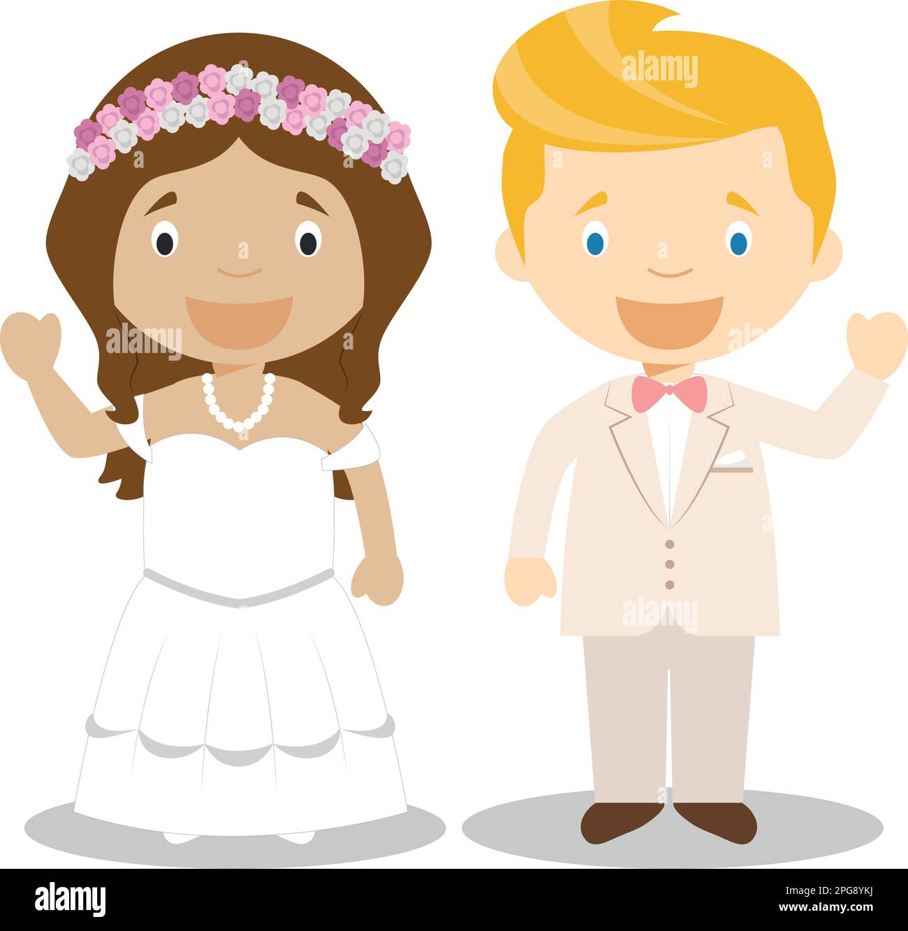 Mestizo bride and caucasian bridegroom Interracial newlywed couple in ...