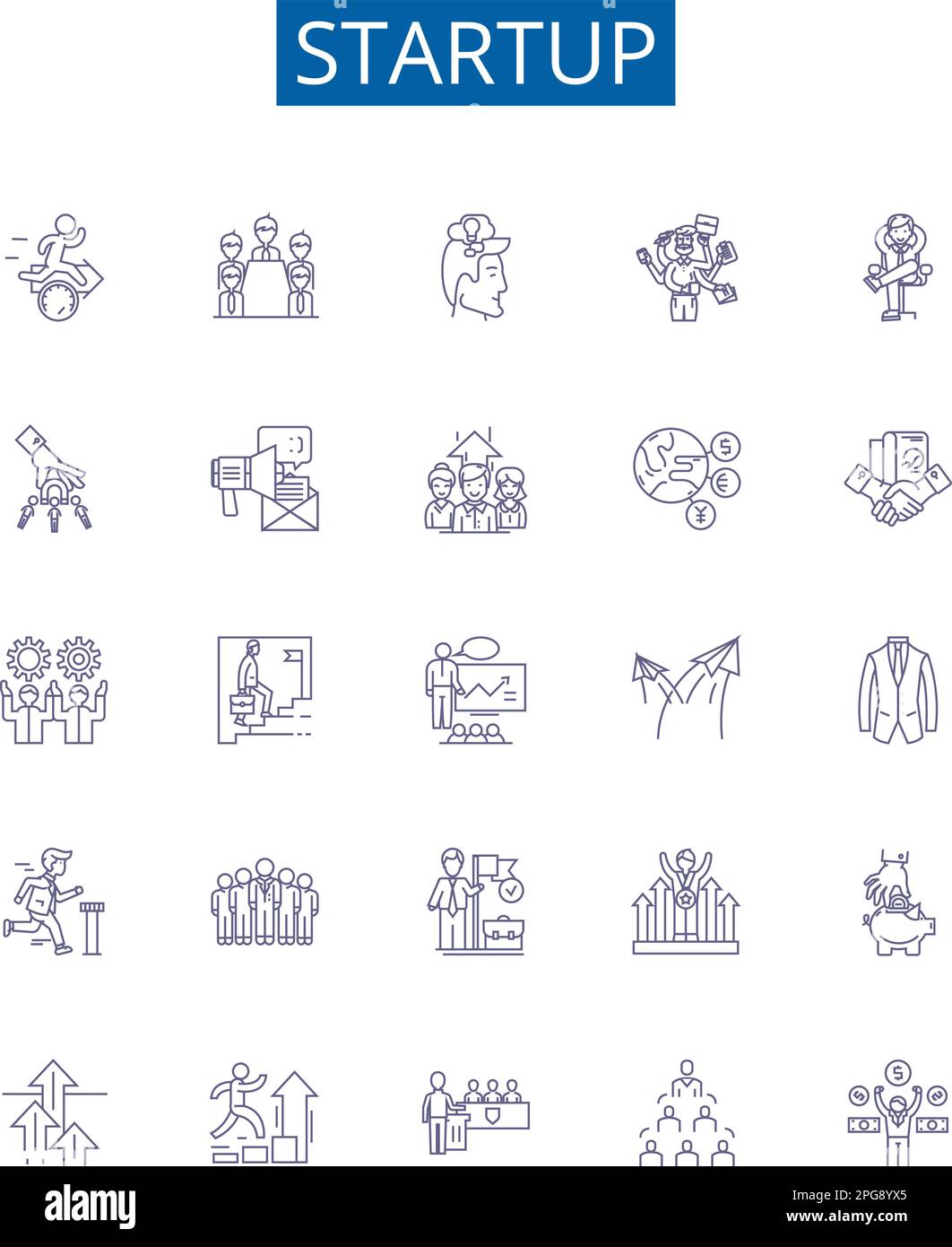 Startup line icons signs set. Design collection of Entrepreneur ...