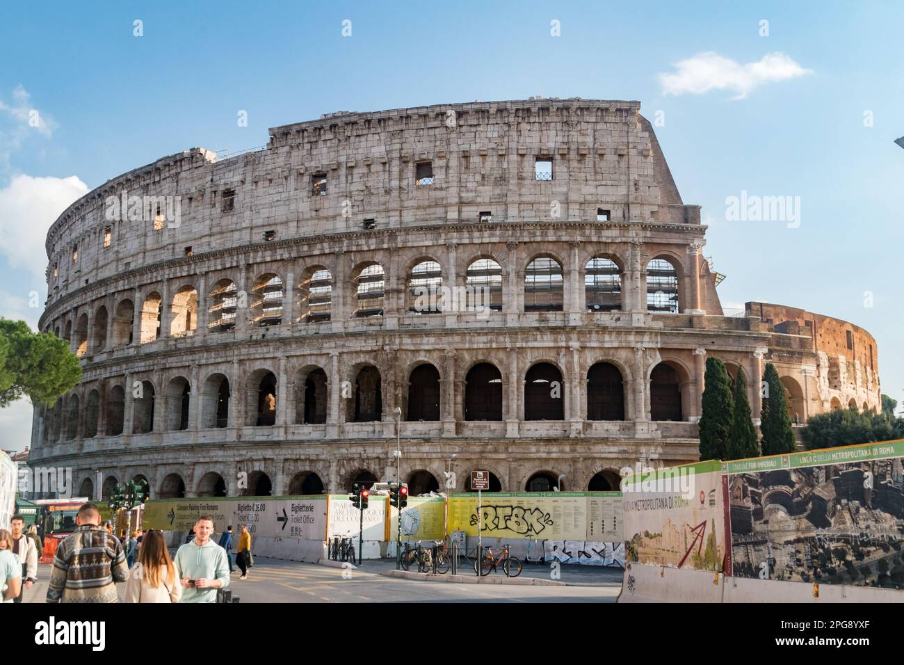 Rome, Italy - December 7, 2022: Colosseum in Rome. The Colosseum is one ...