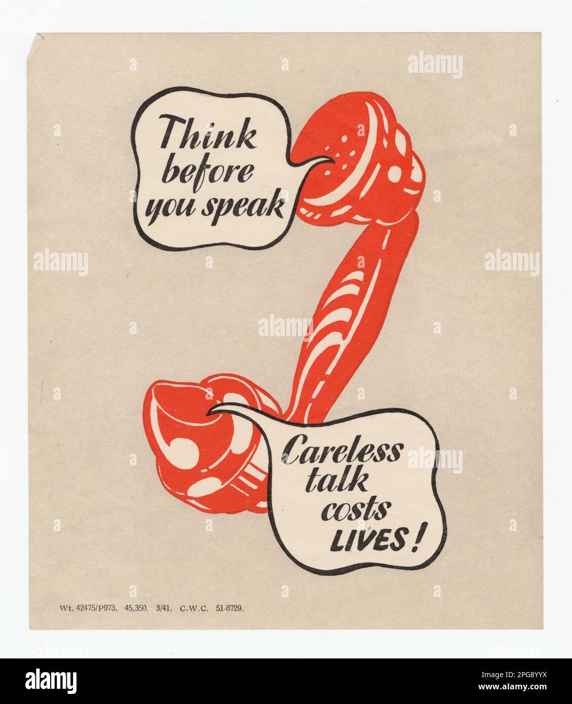 Think Before You Speak - Careless Talk Costs Lives!. 1942 - 1945 ...