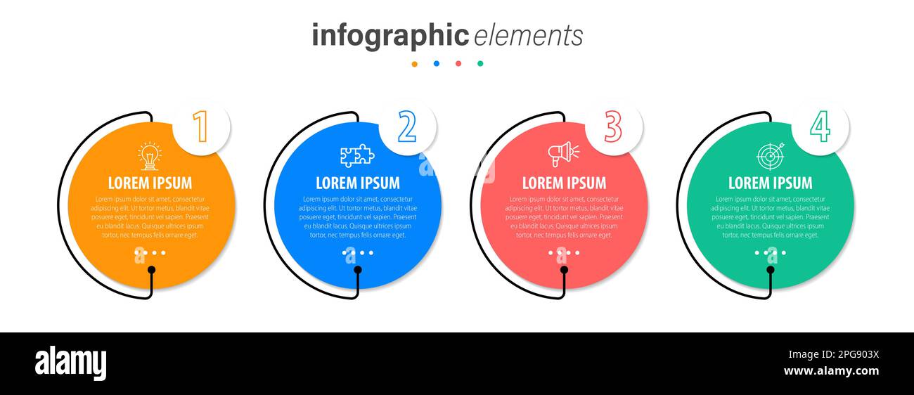 Business data visualization. Process chart. Abstract elements of graph ...