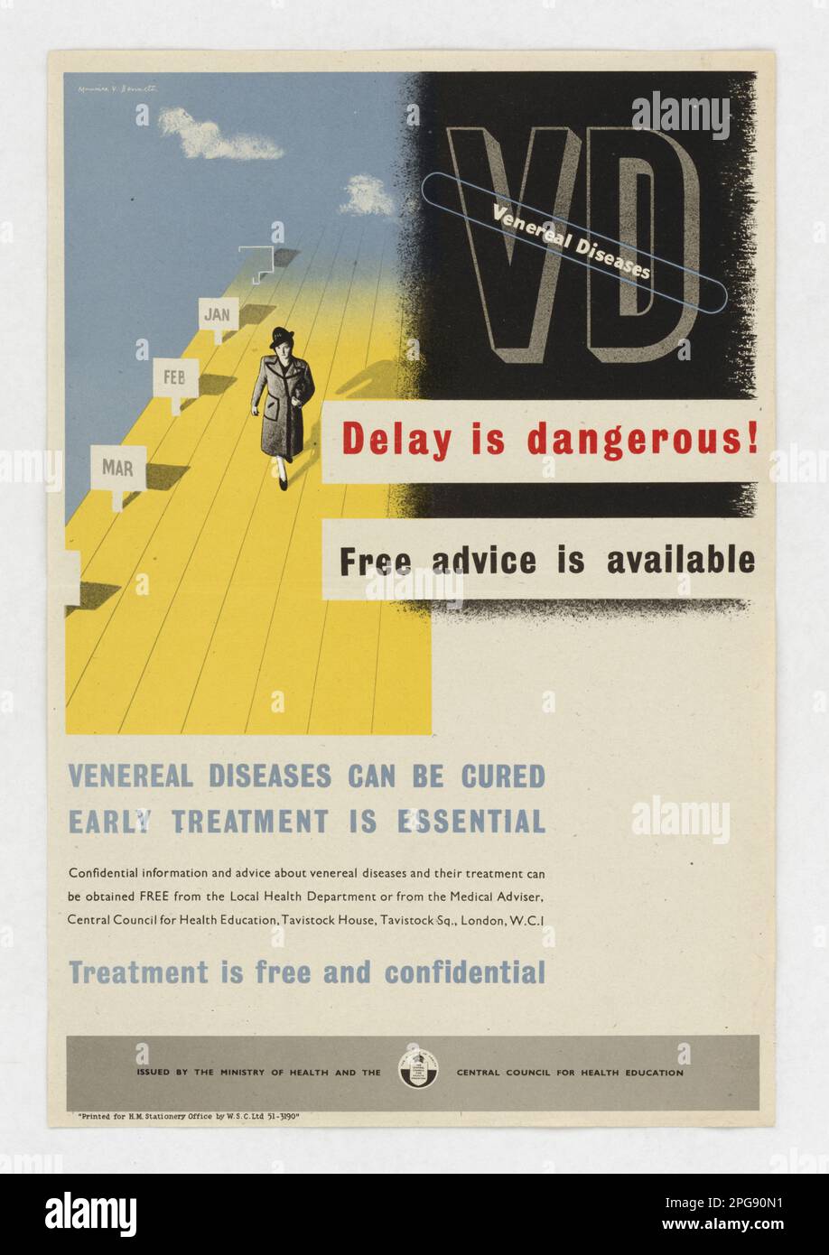 Venereal Diseases - Delay is Dangerous! . Artist: Maurice Bennett ...