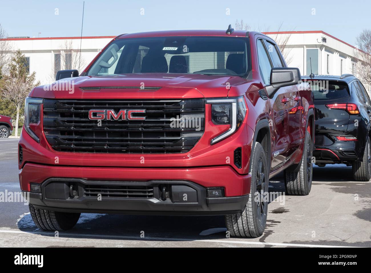 Carmel - Circa March 2023: GMC Sierra 1500 pickup display at a ...
