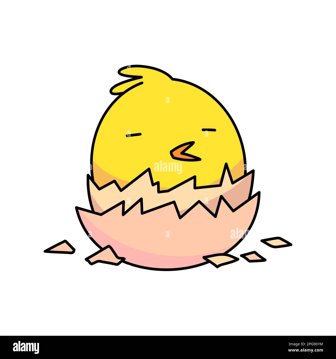 Spring hatching chick Stock Vector Images - Alamy