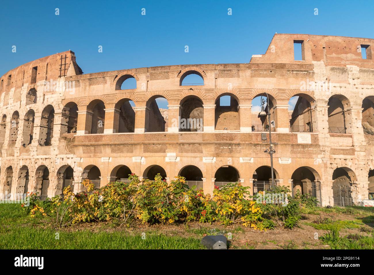 Rome, Italy - December 7, 2022: Colosseum, elliptical amphitheatre in ...