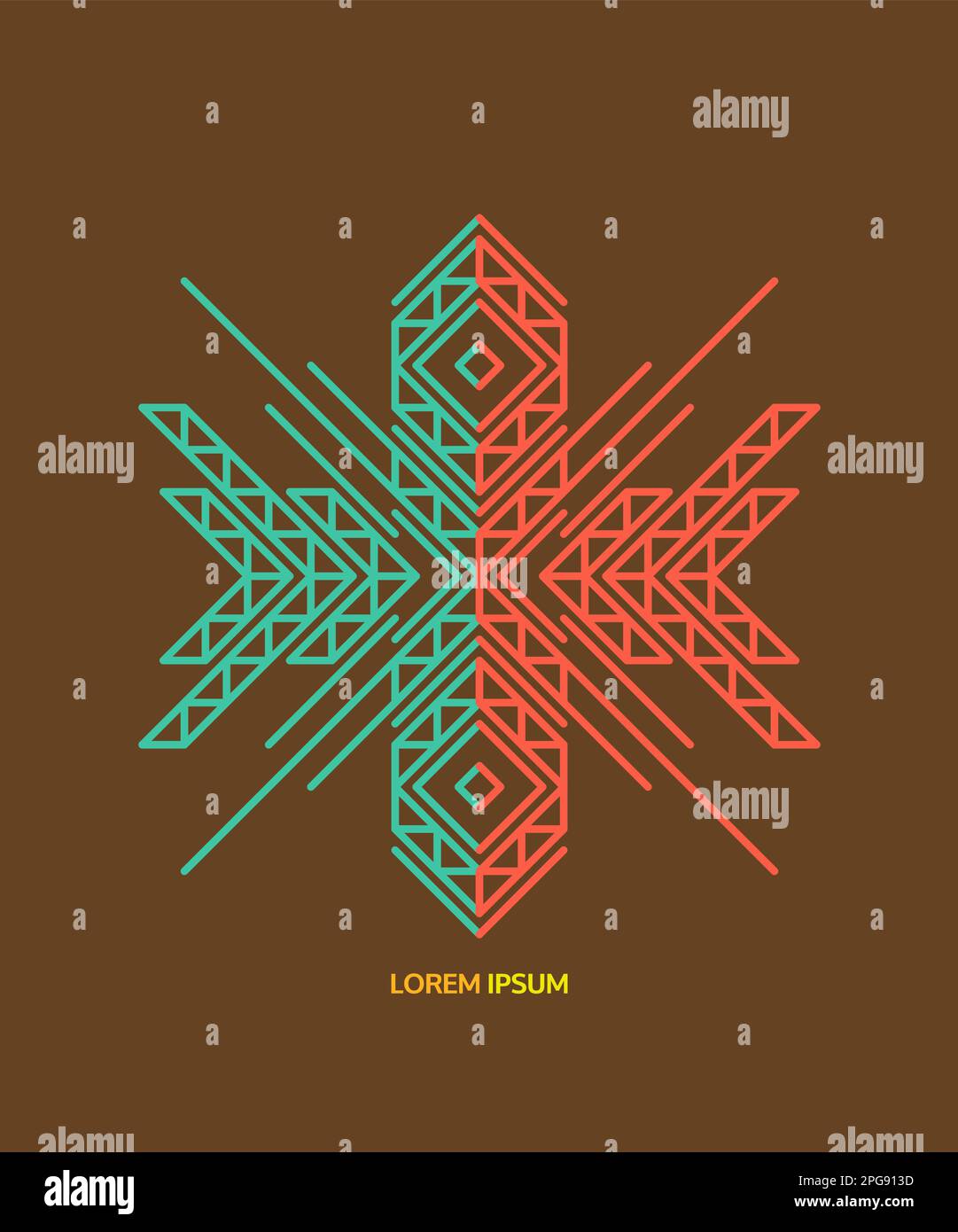 Line art design for invitation, poster, badge, monogram. Elegant luxury ...