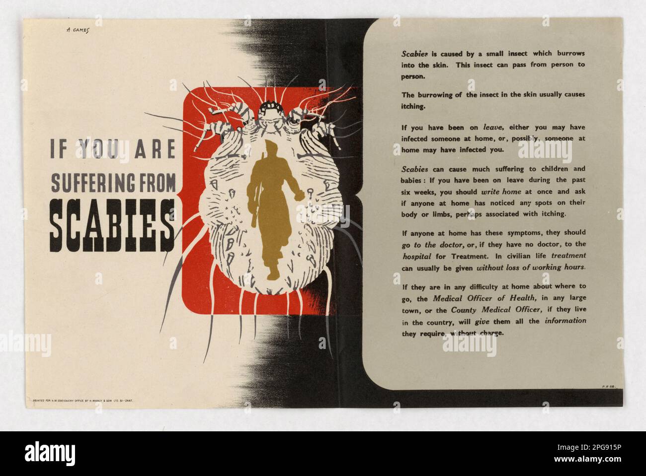 If You are Suffering from Scabies. Artist: Abram Games Printed By: H ...