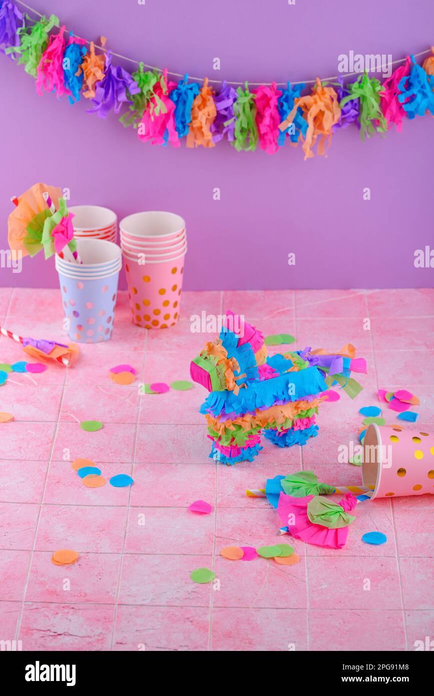 Traditional Mexican pinata in shape of donkey Stock Photo - Alamy