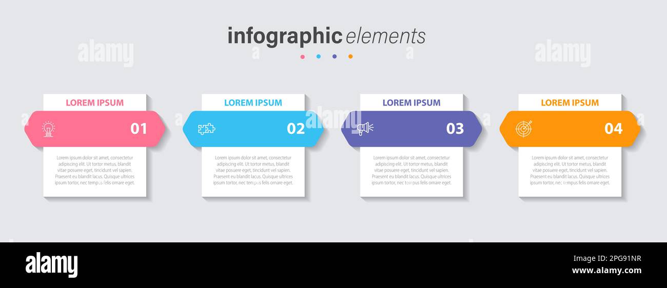 Business data visualization. Process chart. Abstract elements of graph ...