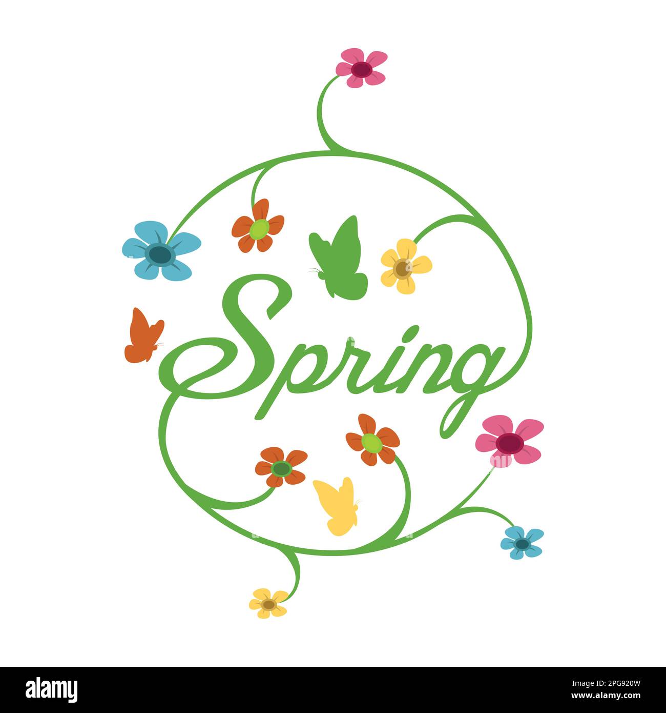 Seasonal spring logo design vector. Fresh spring logo design with ...