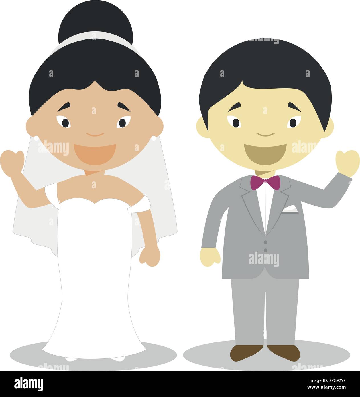 Interracial wedding Stock Vector Images - Alamy