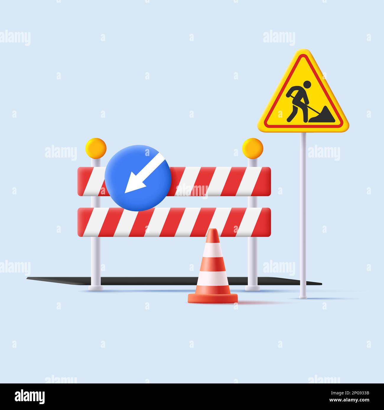 Road works road maintenance Stock Vector Images - Alamy