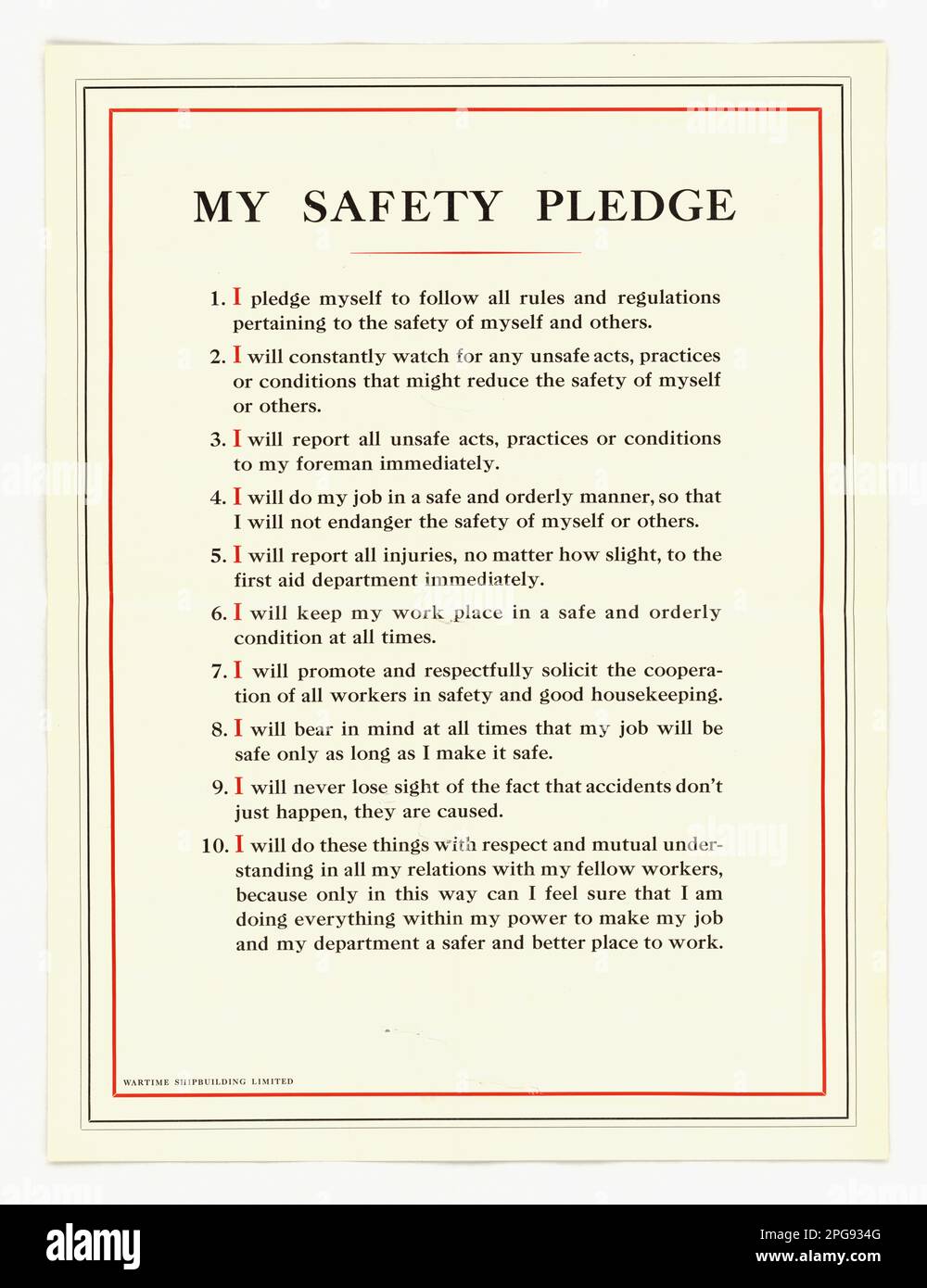 My Safety Pledge. Contributor: Wartime Shipbuilding Limited. 1942 ...
