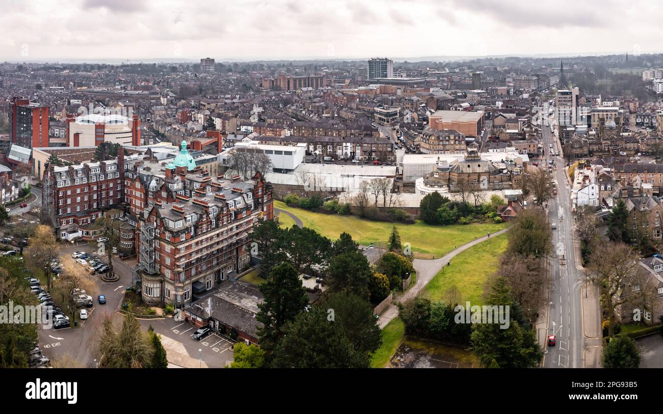 aerial cityscape of Harrogate Convention Centre and Exhibition ...