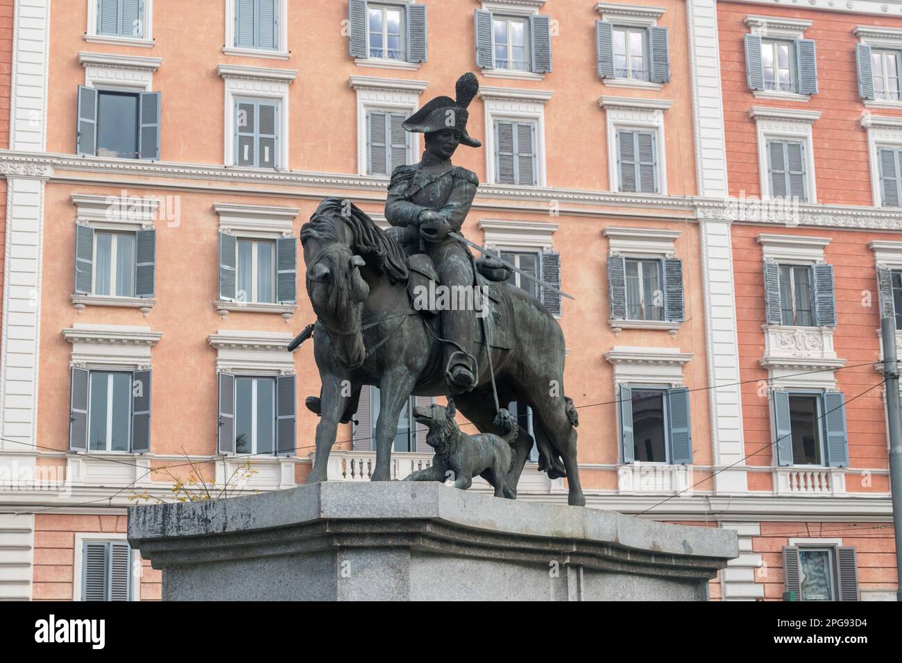 Rome, Italy - December 8, 2022: Equestrian statue of Victor Emmanuel II ...