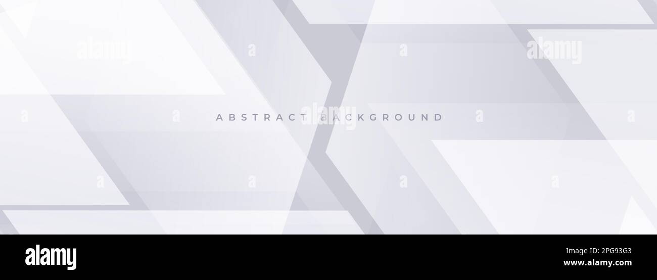 White and grey modern abstract wide banner with geometric shapes. Gray ...