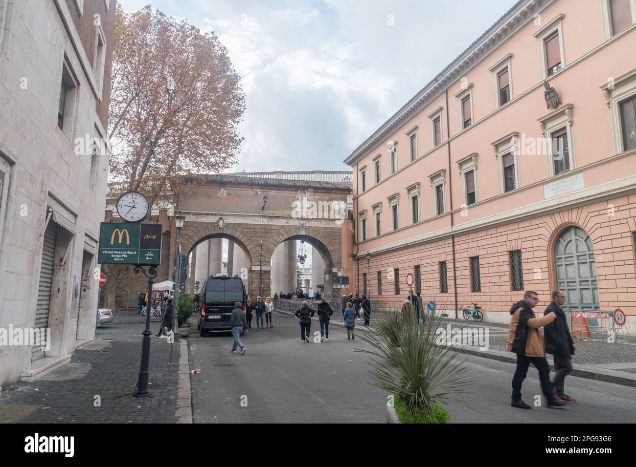 Rome, Italy - December 8, 2022: Historical Porta Angelica gate Stock ...