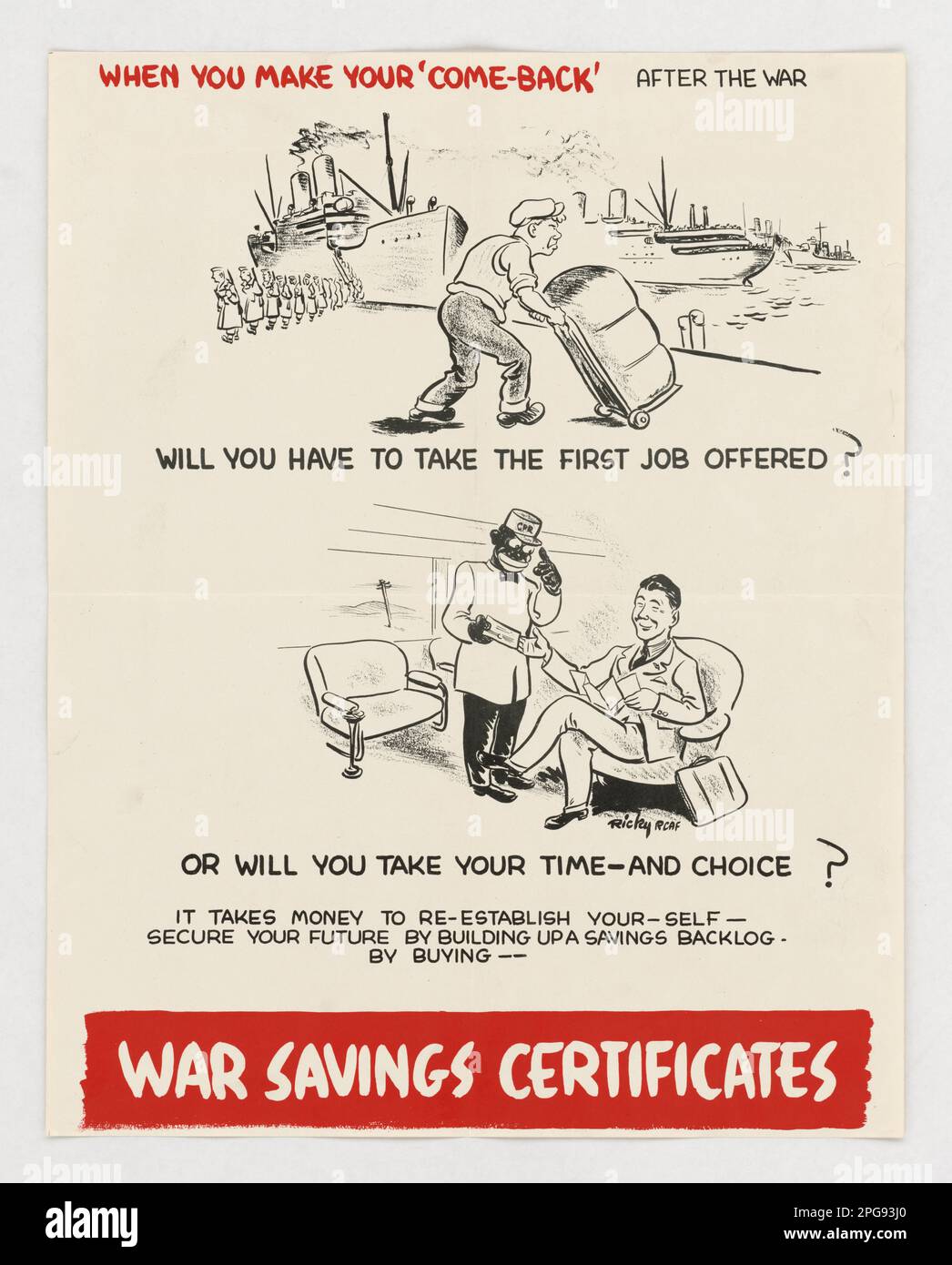 When You Make Your 'Come-Back' After the War.... Country: Canada Artist ...