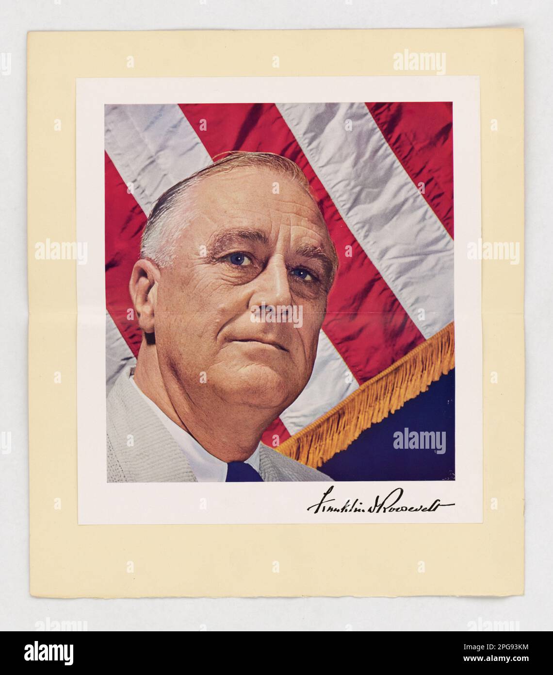 Mounted Portrait of Franklin D. Roosevelt. 1942 - 1945. Office for ...
