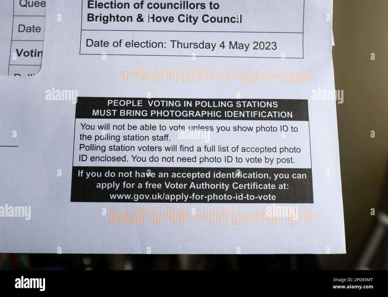 Local elections photographic identification hi-res stock photography ...