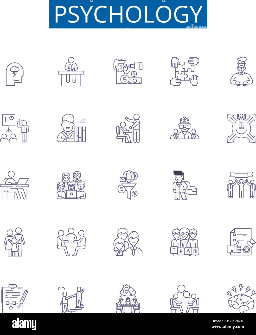Psychology line icons signs set. Design collection of Psychology, Mind ... Psychology line icons signs set. Design collection of Psychology, Mind ...