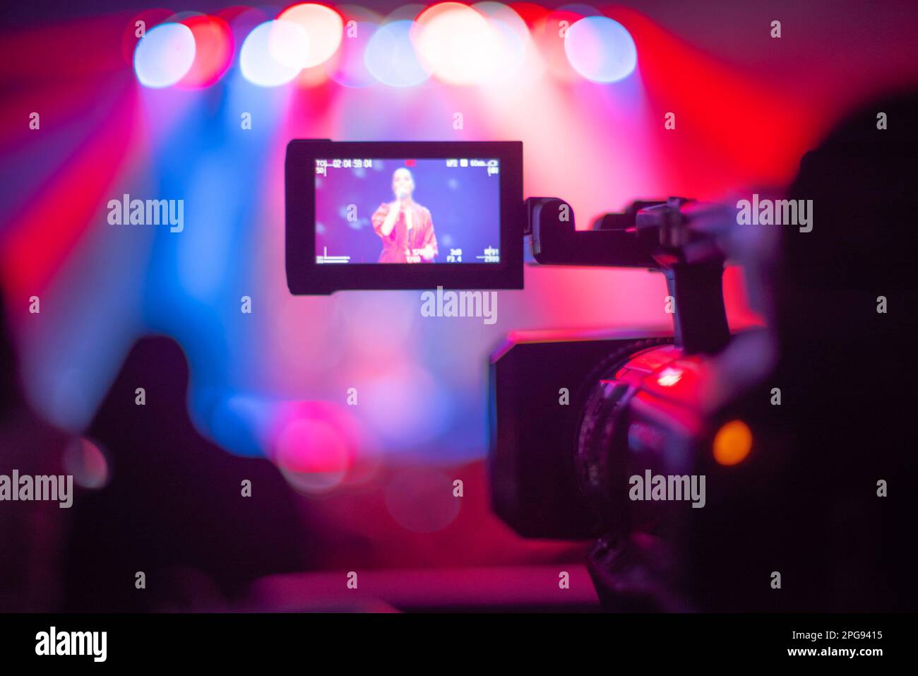 studio camera at the concert. television shooting Stock Photo - Alamy