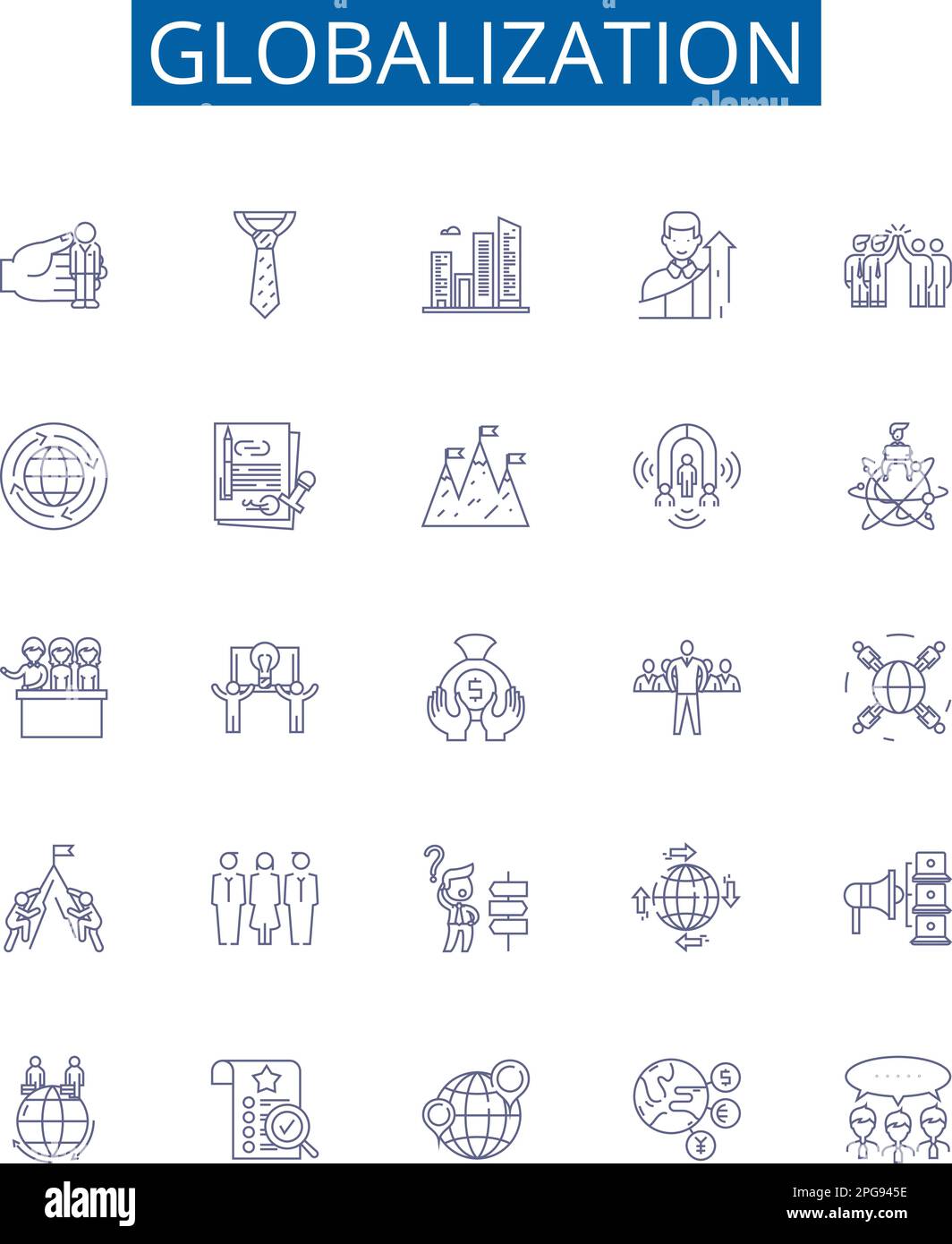 Globalization Line Icons Signs Set Design Collection Of Internationalization Integration