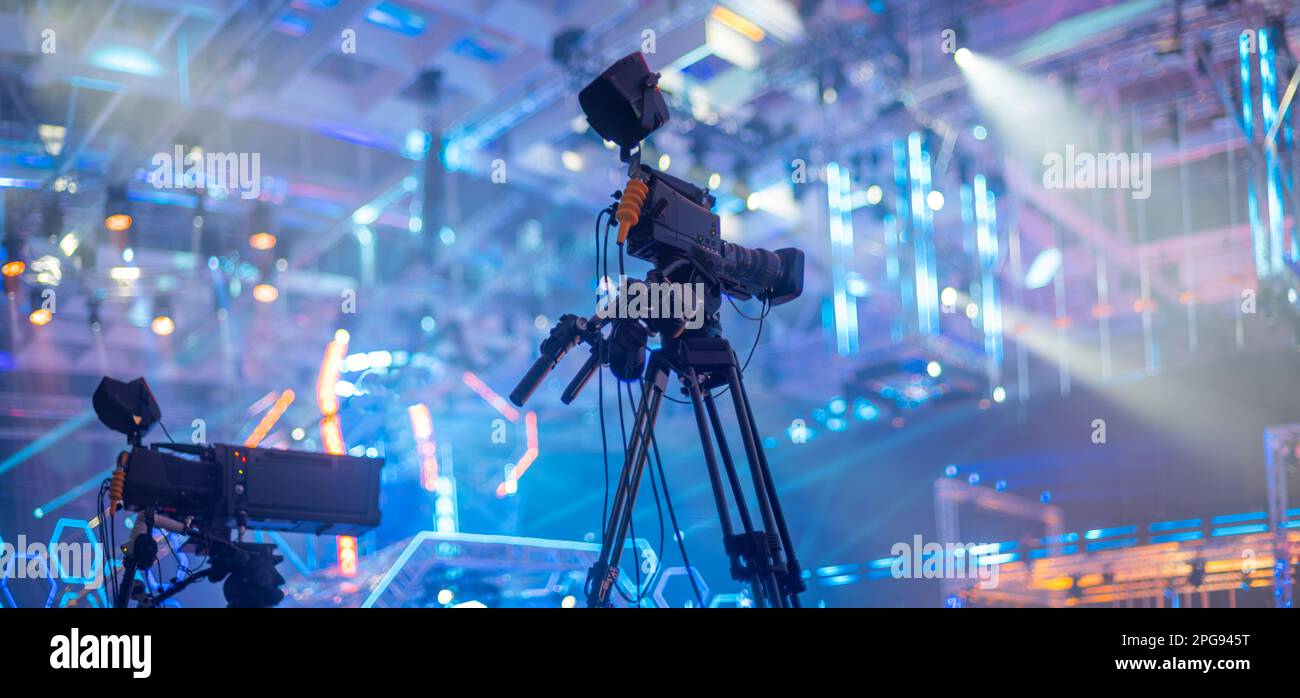 preparation for shooting a concert on television Stock Photo - Alamy
