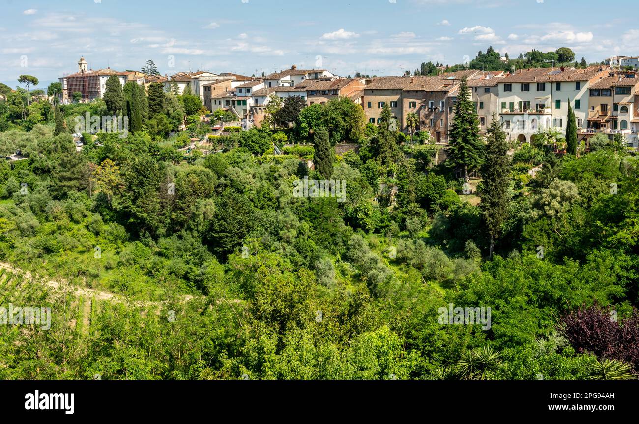 San Miniato, Pisa province, landscape of the Tuscany hills in ...