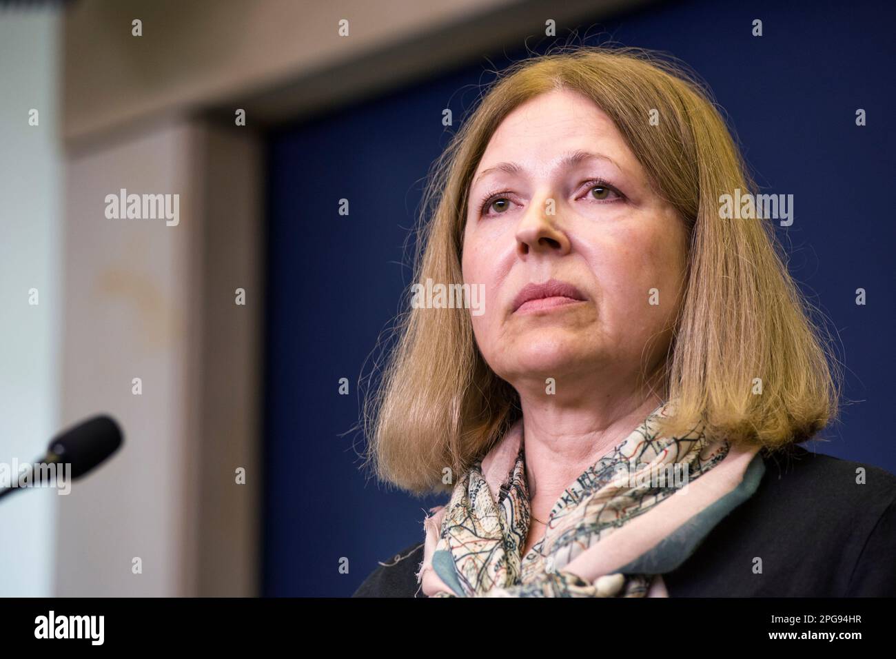 Warsaw, Poland. 21st Mar, 2023. Natalia Pinchuk, wife of sentenced Ales ...