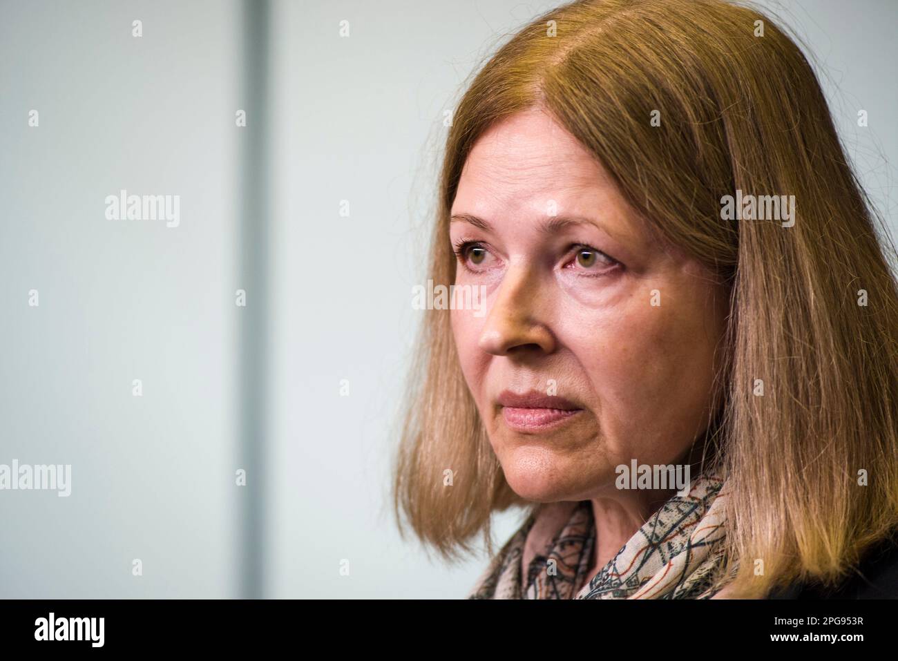 Natalia Pinchuk, wife of sentenced Ales Bialiatski is seen during the ...