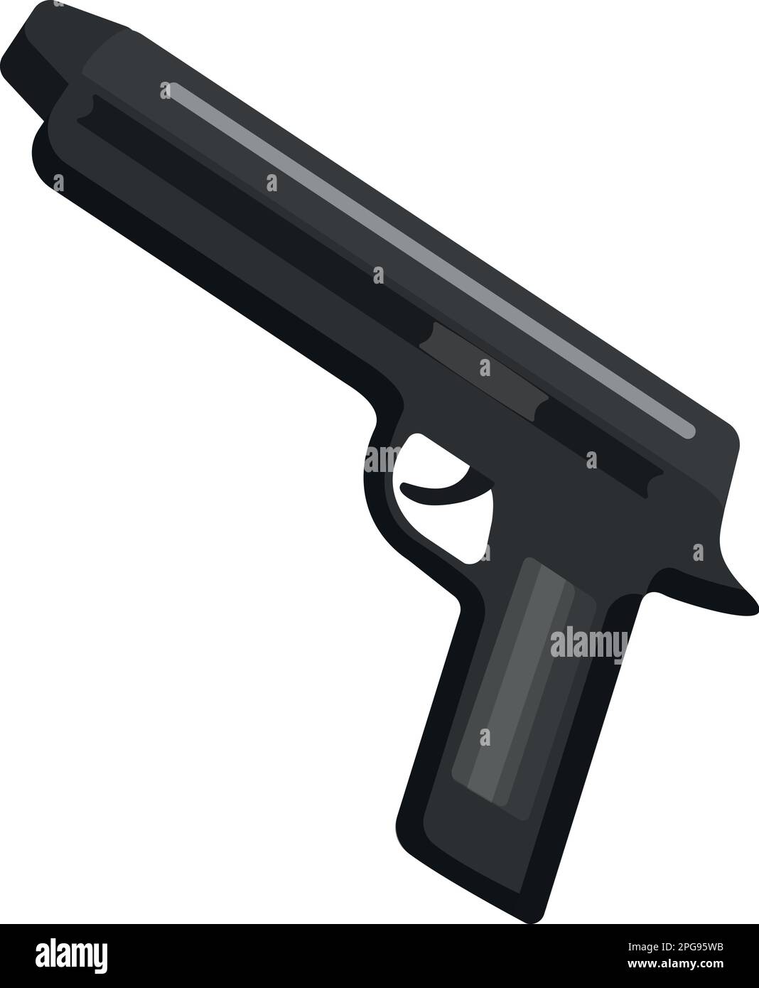 Police pistol icon cartoon vector. Security equipment Stock Vector ...