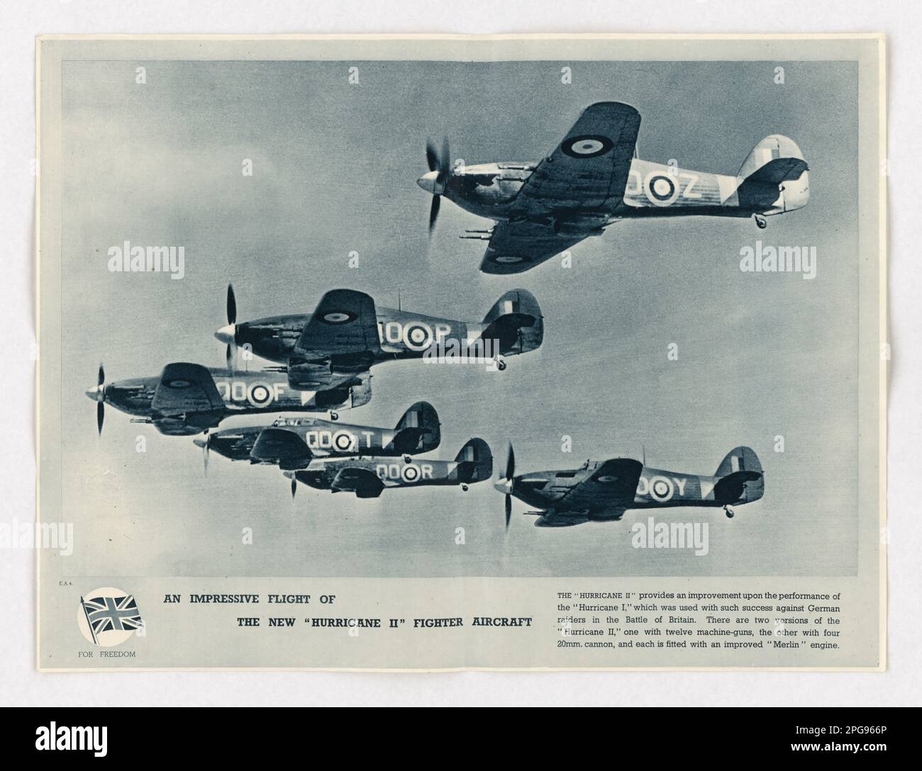 An Impressive Flight of the New "Hurricane II" Fighter Aircraft. 1942 ...