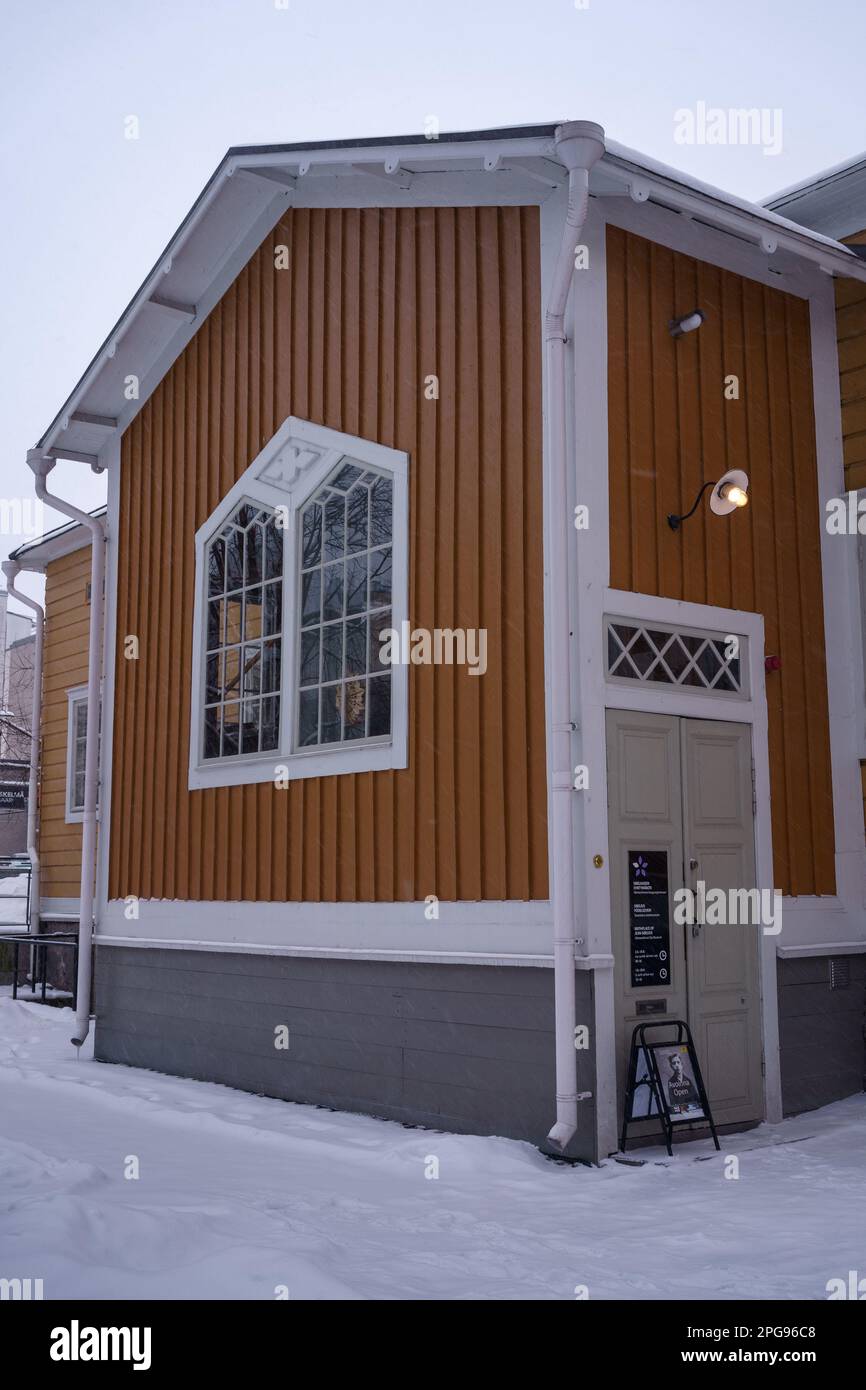 Entrance to the museum and birthplace of Jean Sibelius. Hameenlinna ...